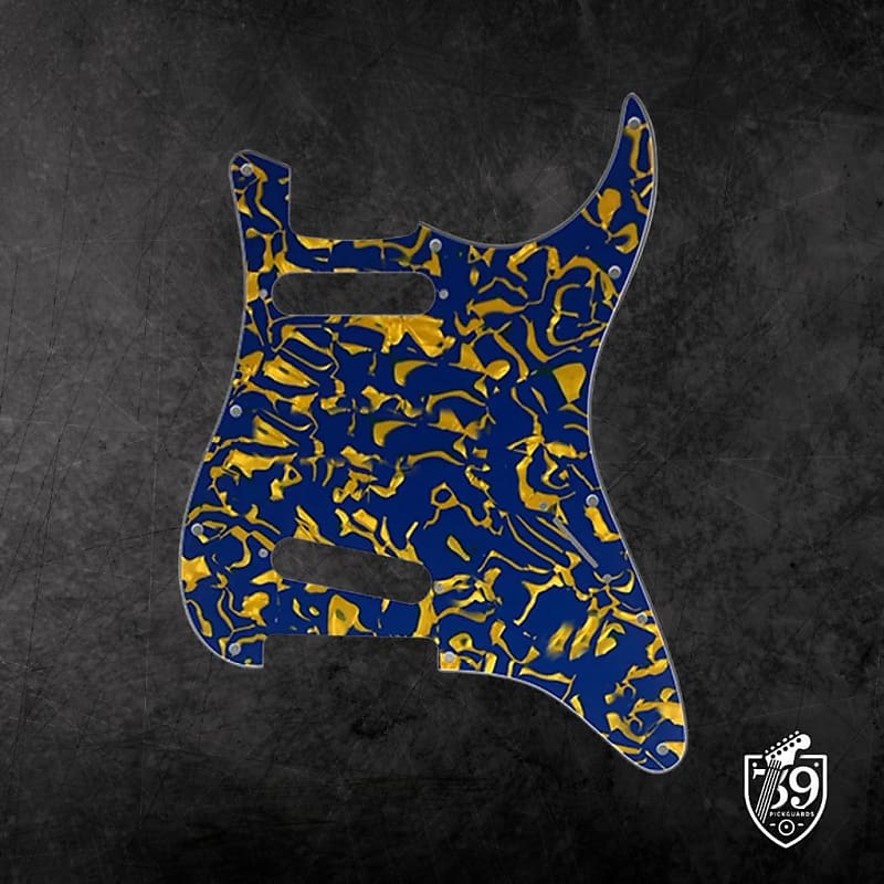 Blue Pearl Shell SS Strat Pickguard | Reverb