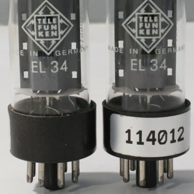 1MP EL34 6CA7 Telefunken Power Tubes "O" Getter Made in | Reverb