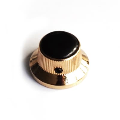 Stratocaster Control Knobs Metal Black Pearl - Gold - x3 | Reverb UK