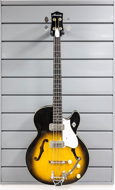 1962 Harmony Rocket H54 custom bass - Sunburst | Reverb
