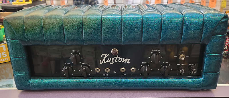 Kustom Blue/Green Tuck and Roll Amp Head J595? L795? C545? | Reverb