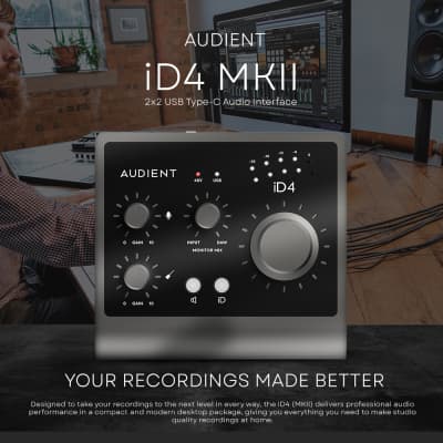 Audient iD4 MKII Desktop 2x2 USB Type-C Audio Interface w/ | Reverb