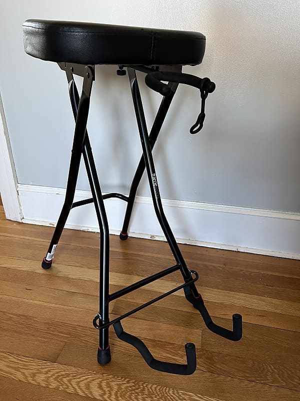 Frameworks Musicians stool with guitar stand 2020 - Black | Reverb
