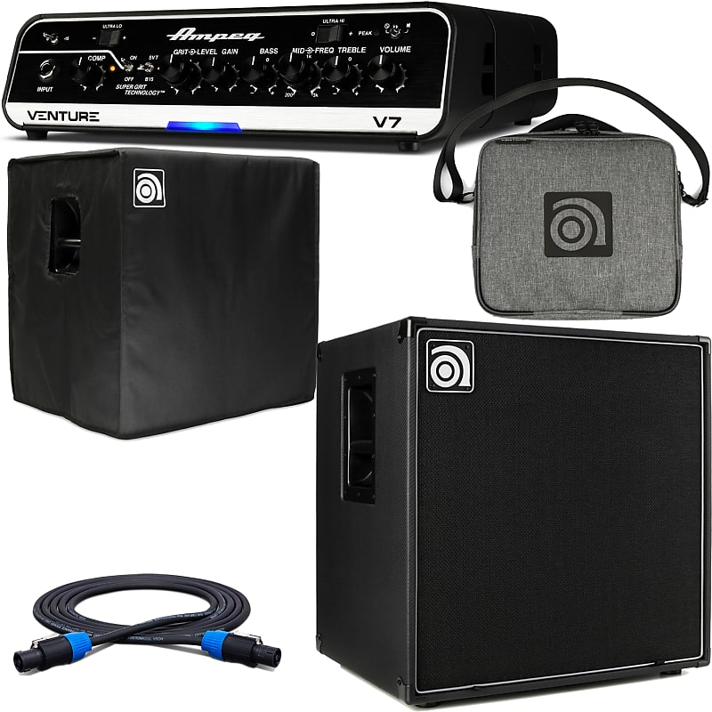 Ampeg Venture V7 700-Watt Portable Lightweight Bass Amp Head | Reverb