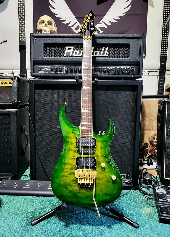 Raven West RWG RG1400 Lizard Burst guitar | Reverb