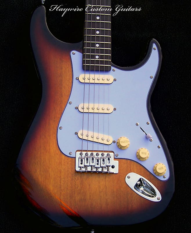 Sunburst Solid Mahogany Strat 2023+ Working Bridge | Reverb