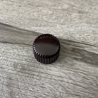 Vintage Brown "Cupcake" Tone Knob 1950s, Harmony, Silvertone | Reverb