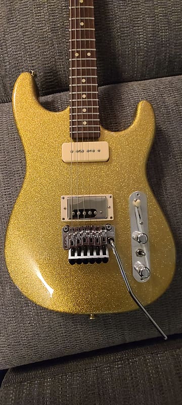 Warmoth Strat Hybrid 2022 - Gold Sparkle loaded body | Reverb