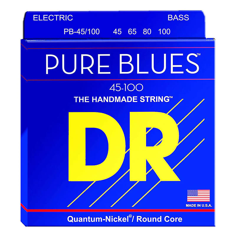 DR Pure Blues Light Med (45-100) Quantum Nickel Bass Strings | Reverb