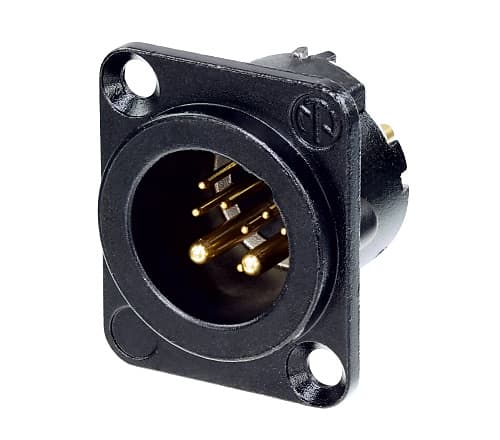 Neutrik NC10MD-LX-B 10-Pin D-Size Male XLR Panel Connector | Reverb