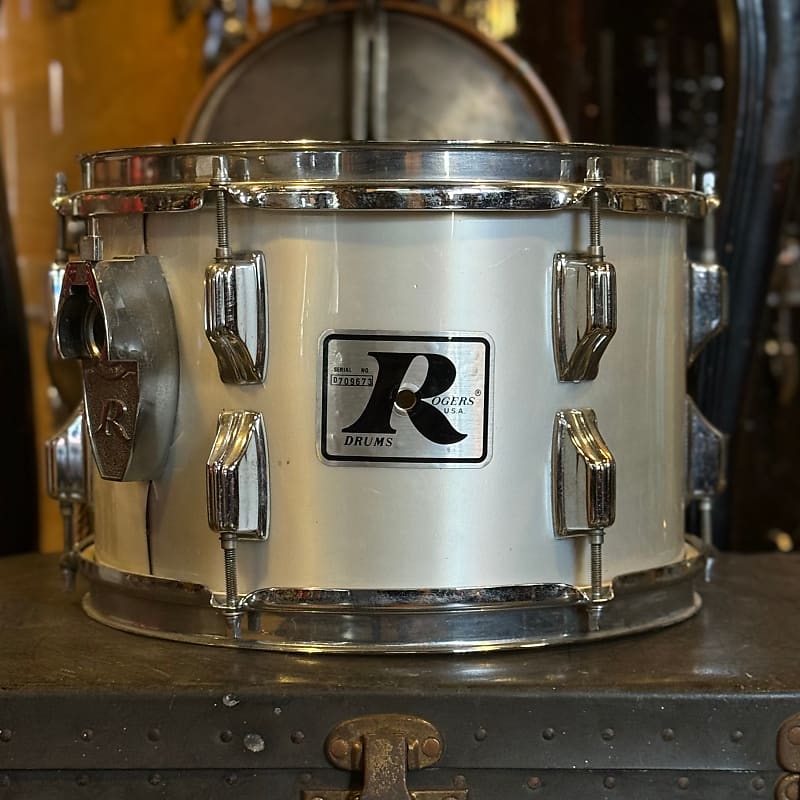 VINTAGE 1970's Rogers Big R 8x12 Tom in Silver Mist | Reverb