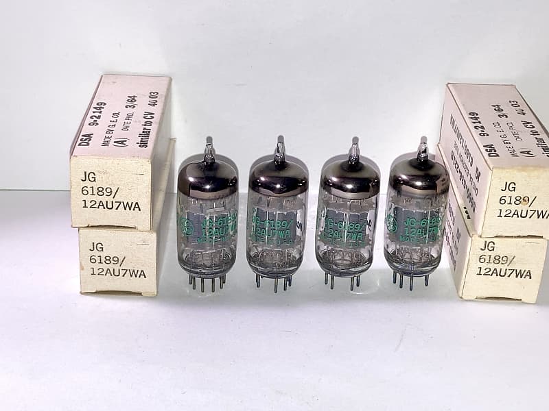 1964 GE 6189 12AU7 ECC82 12AU7WA JAN Mil-Spec Tubes, | Reverb UK