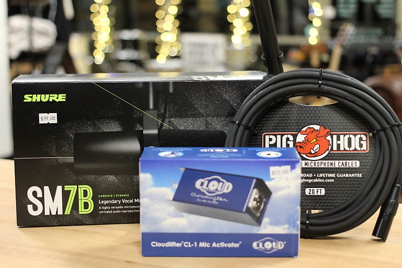 Shure SM7B Vocal Microphone with Cloudlifter CL-1 and Extra | Reverb