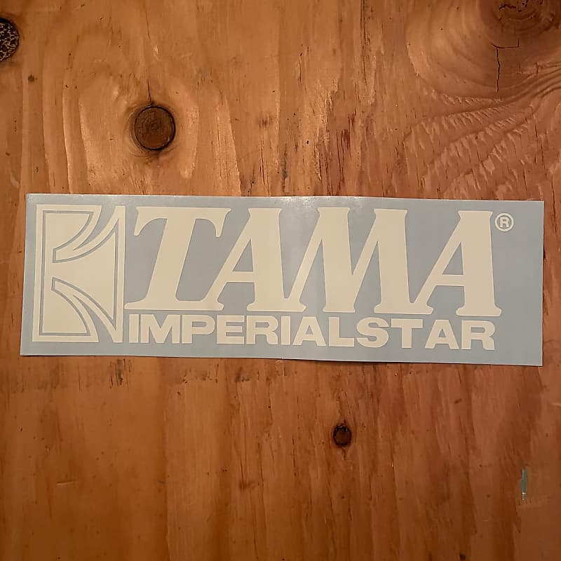 Tama Imperialstar Vintage White Logo Sticker Decal | Reverb