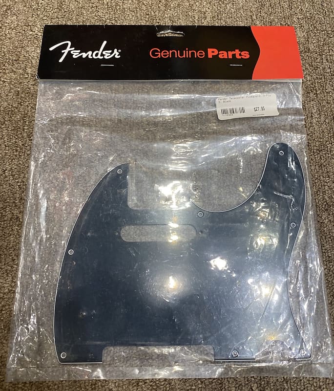 Fender Telecaster Pickguard, 3-ply, Standard, Black | Reverb