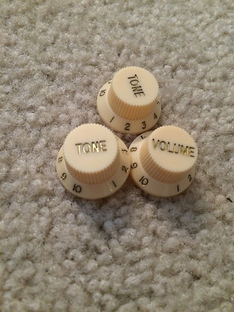 Fender Strat Knobs Cream | Reverb