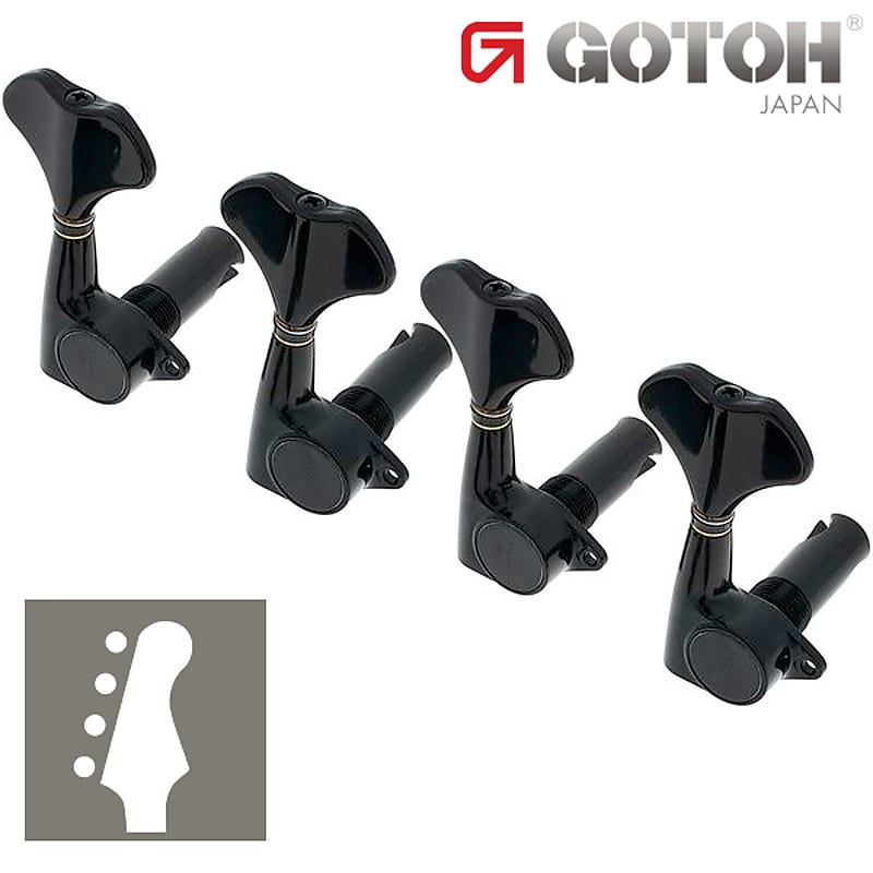 NEW Gotoh Japan GB707 Bass Machine Heads 4-in-line Tuners SET | Reverb
