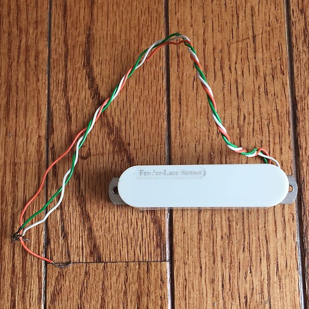 Fender Lace Sensor Strat Pickup Silver - White Cover | Reverb