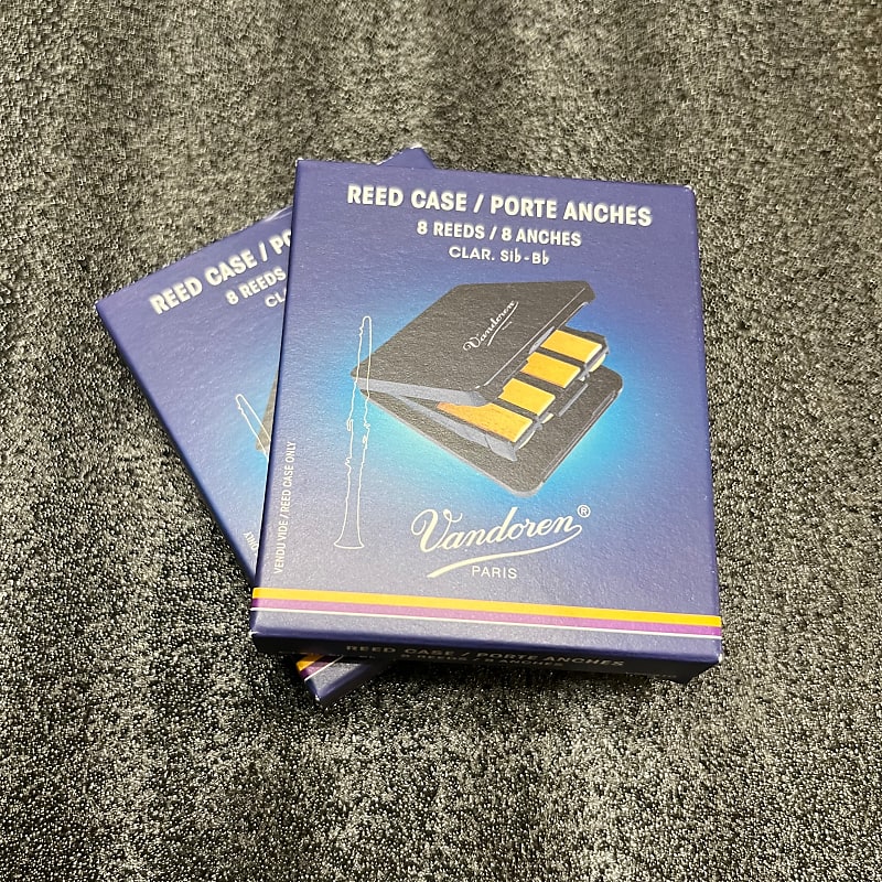 Pair of Vandoren VRC810 Reed Cases for Clarinet Reeds | Reverb