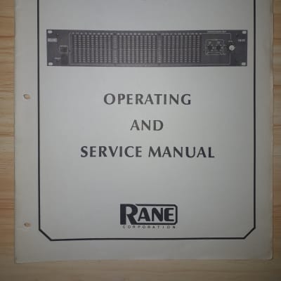 Rane Corporation GE30 Operating and Service Manual 1985 | Reverb