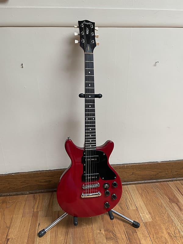 Firefly FFDCD - Red LP Double Cut w/Gibson P100 Pickups | Reverb