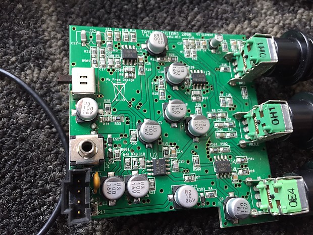 Taylor ES Expression System Preamp w/piezo pickup 2006 Black | Reverb