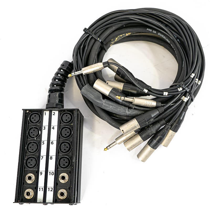 Pro Co 8x4 Stage Snake with 1/4 inch Returns - 25' foot | Reverb