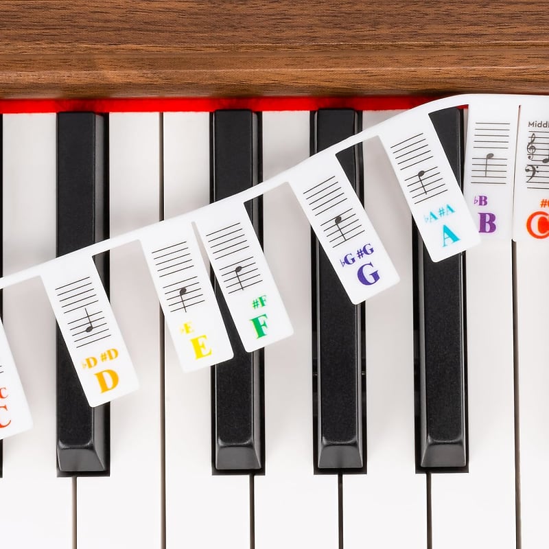Piano Keyboard Stickers for 88-Key, Bold Large Letter Piano | Reverb