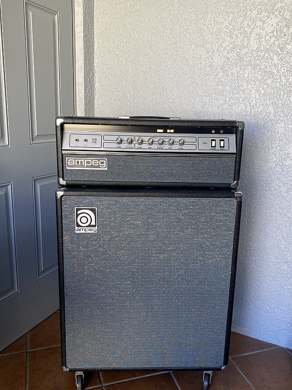 Vintage Ampeg V-4 Tube Amp Head and V4 4x12 Cabinet 1970s | Reverb