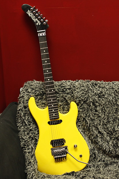 J.Frog Glock 22 electric guitar, Ed Roman, yellow finish, | Reverb