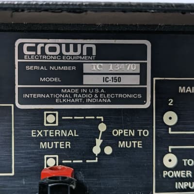 Crown IC-150 Preamplifier - Late 1970s - Silver | Reverb