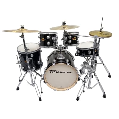 Trixon Volta 5 Piece Drumset Black Polish | Reverb