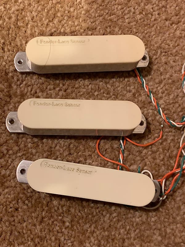 Fender Lace Sensor Gold pickups, set of three, 1993 White | Reverb
