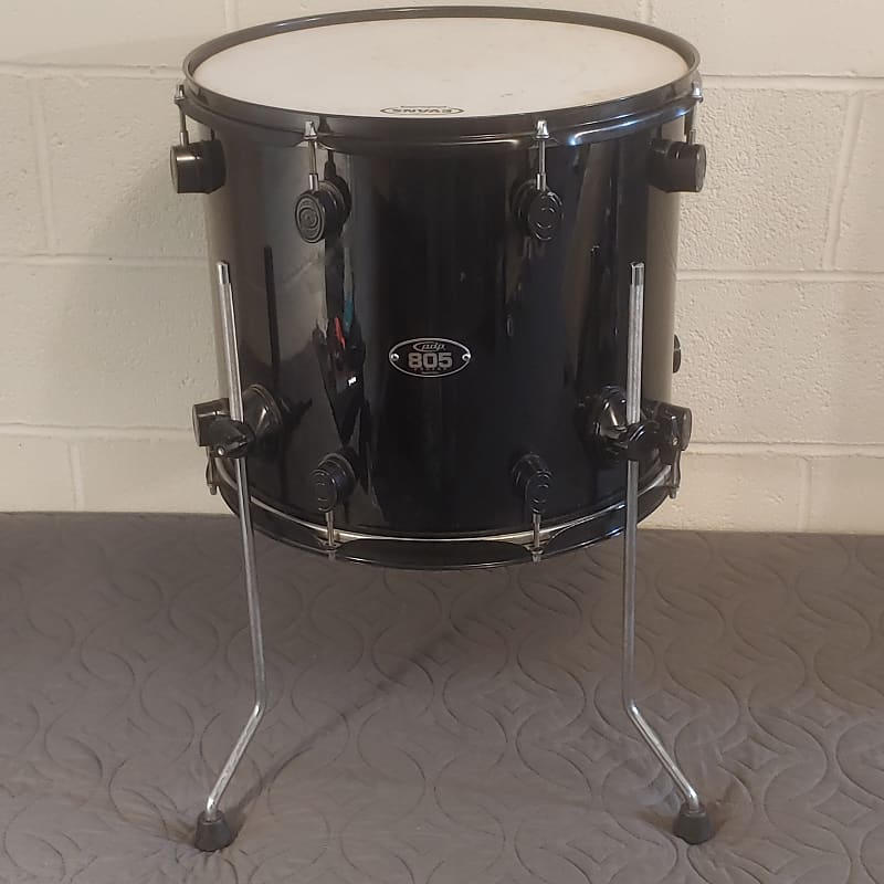 16" PDP 805 Gloss Black Lacquer Floor Tom | Reverb