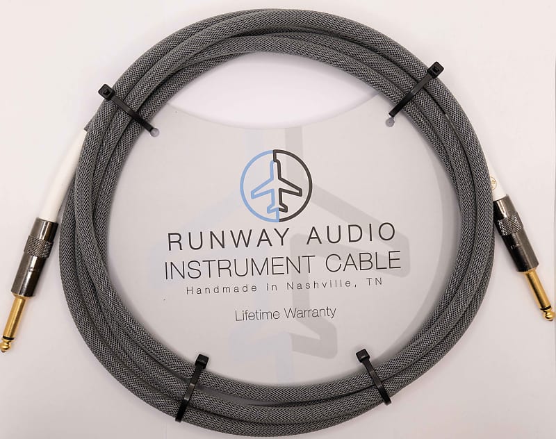 Runway Audio 10FT ST-ST Gray Instrument Cable | Reverb