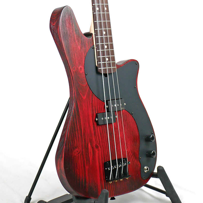 Offbeat Guitars "Roxie" 30" Short Scale Bass in Cherry Bomb | Reverb