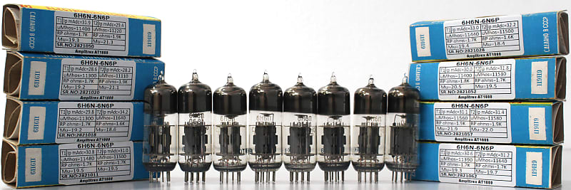 6H6N 6N6P Gold Grid-Posts Tubes for BAT Tenor 75wi Amplitrex | Reverb