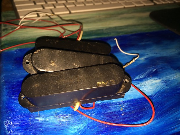 EMG strat set 1985? Black Active | Reverb