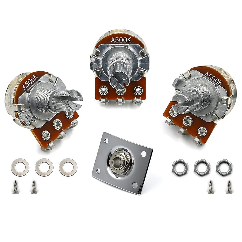 2 Tones 1 Volume 500K Potentiometer With 1 Output Jack Square | Reverb