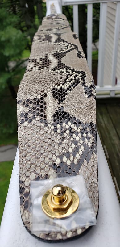 Reticulated Python custom guitar strap, Real Python, | Reverb