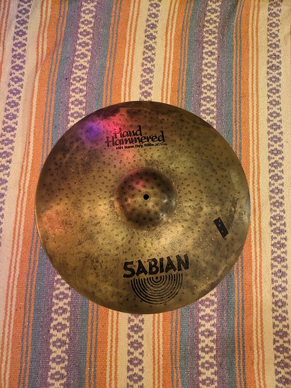 Sabian HH Hand Hammered Raw Dry Ride 20" 90s - Natural | Reverb