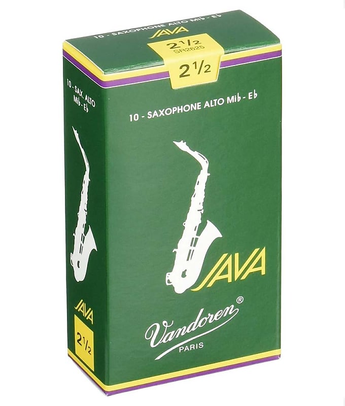 Vandoren Java #2.5 Alto Sax Reeds - 10 Pack | Reverb