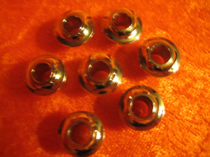 Harmony Chrome Machine Head Bushings for Vintage Style | Reverb