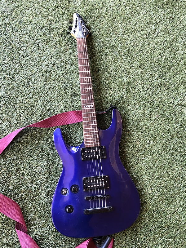 ESP LTD H-100 1990s - Blue Left Handed Hand LH H100 | Reverb