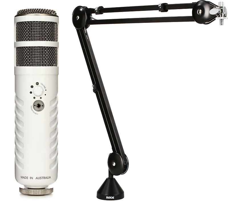 Rode Podcaster USB Broadcast Microphone Bundle with Rode PSA1 | Reverb