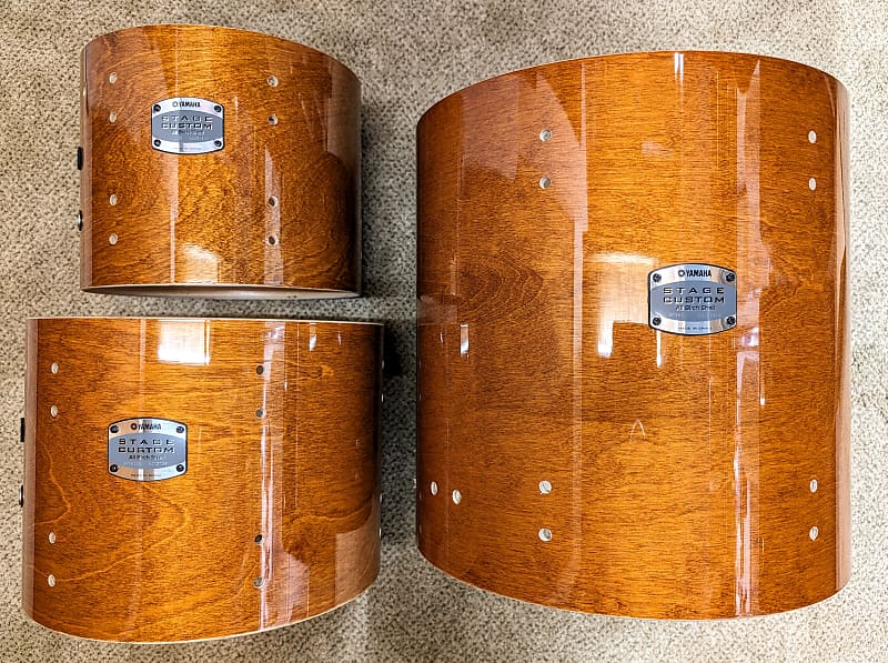 Yamaha Stage Custom Tom Shells (10x8"/12x9"/14x14") Honey | Reverb