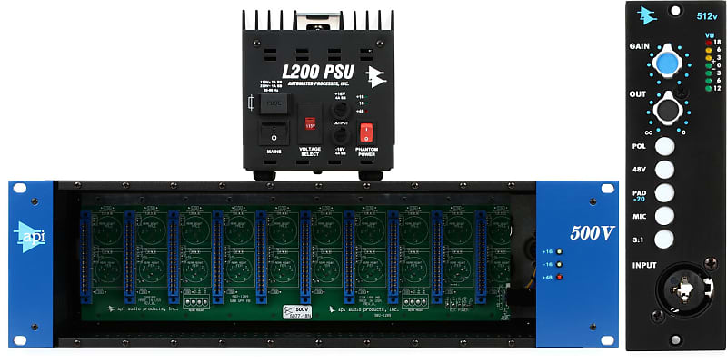 API 500V 10-slot 500 Series Lunchbox Bundle with API 512V 500 | Reverb