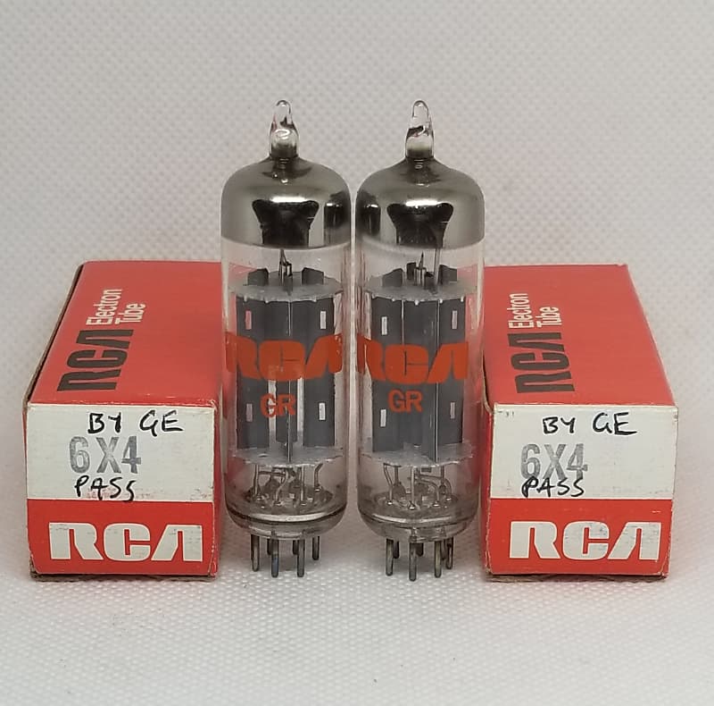 GE Made For RCA 6X4 Matched Pair NOS Rectifier 6X4 EZ90 | Reverb