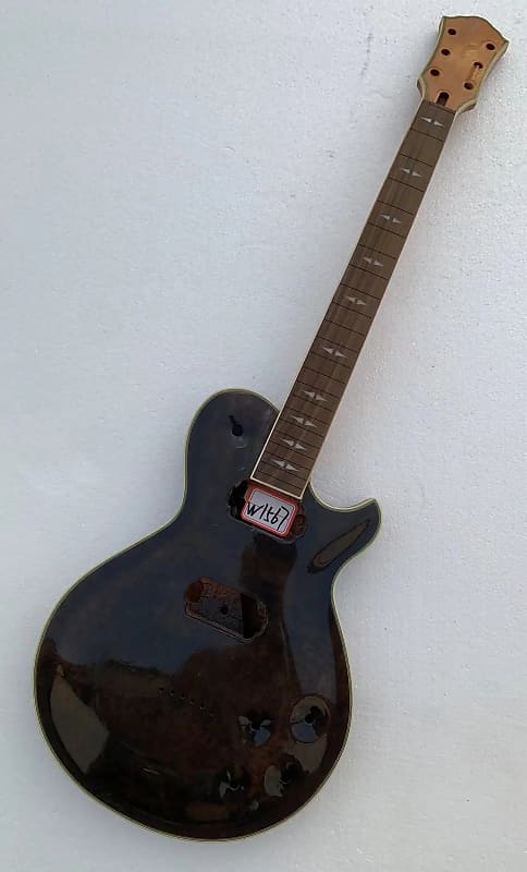 Gloss Black Finish LP Les Paul Style Guitar Body and Mahogany | Reverb