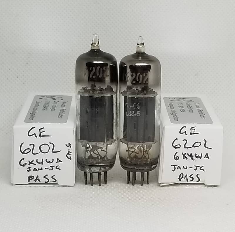 GE JAN 6X4WA / 6202 Matched Pair NOS Rectifier 6X4 6X4W EZ90 | Reverb
